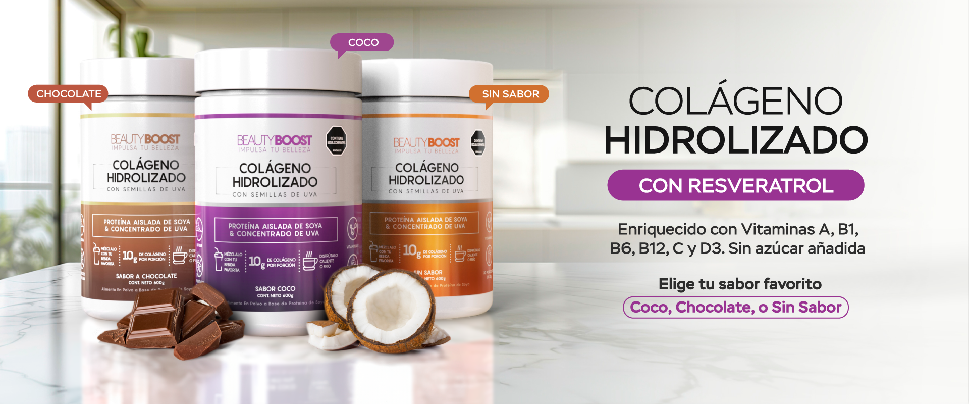 COLÁGENO HIDROLIZADO CON RESVERATROL, VITAMINAS A, B, C, D Y BIOTINA ...