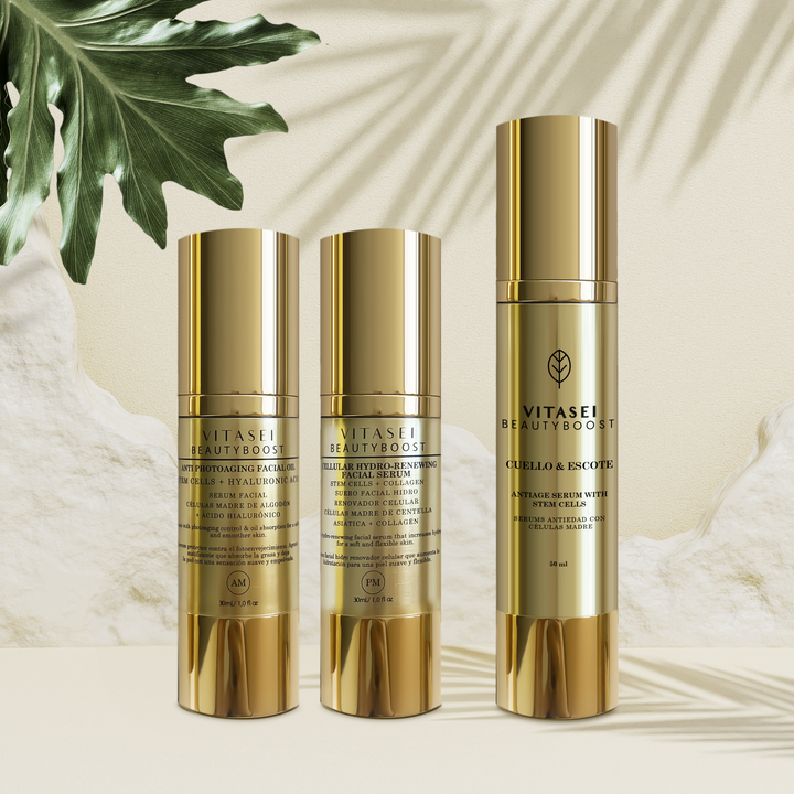 BEAUTY BOX SERUMS FACIALES CON CÉLULAS MADRE DÍA + NOCHE + CUELLO Y ES ...